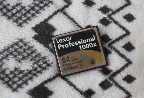 Lexar Professional 64Gb 1000x Compact Flash