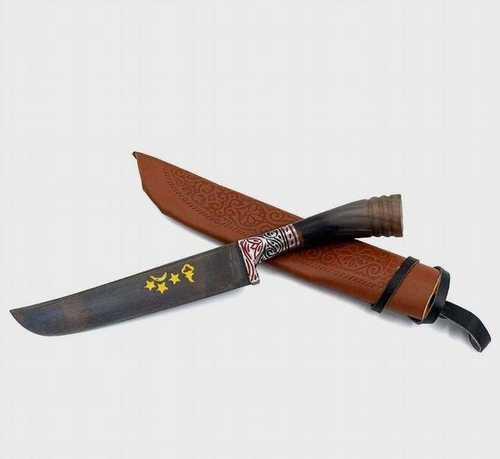 Нож узбекский Пчак с рукоятью из рога быка