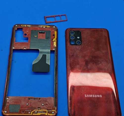 Samsung a51 крышка рамка sim лоток оригинал красны