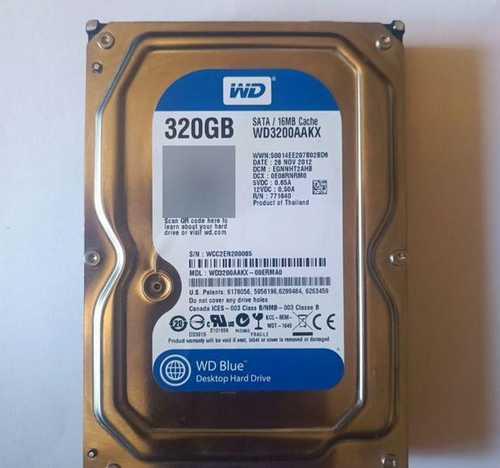 Жесткий диск HDD WD 320 Гб WD3200aakx