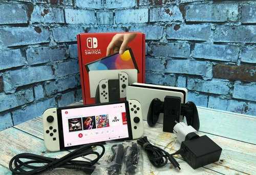 Nintendo Switch Oled White 512Гб прошитая + Игры