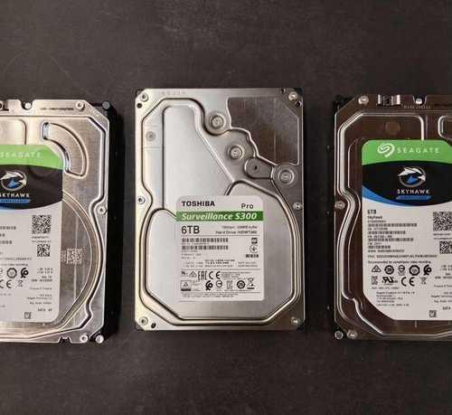 Жесткий диск seagate skyhawk toshiba s300 6tb