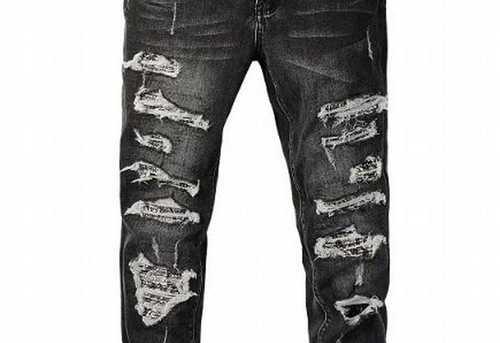 Новые чёрные рваные джинсы-скинни Amiri