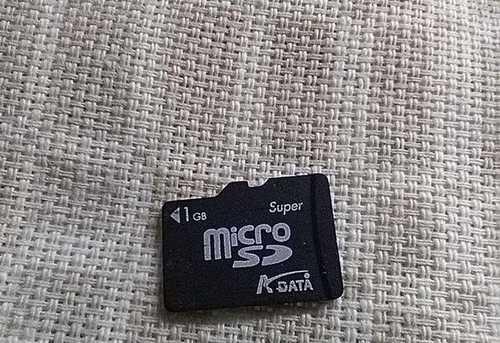 Карта памяти MicroSD 1 GB