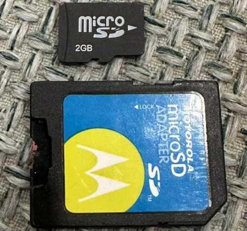 Карта памяти micro sd и адаптер 2 gb