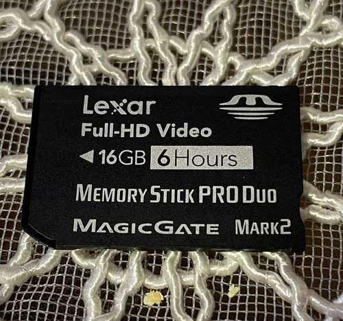 Карта памяти Memory stick pro duo 16GB Lexar