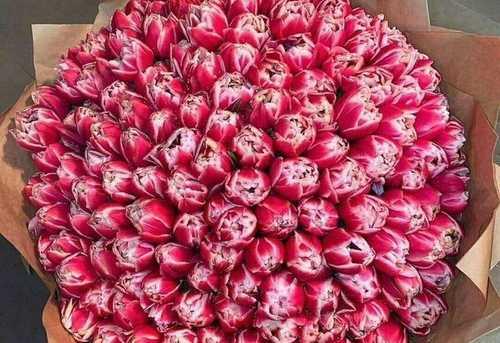 Букет цветов пионовидные тюльпаны,цветы,доставка