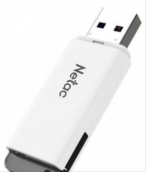 Флешка USB 64Gb (USB 2.0) Netac U185 white