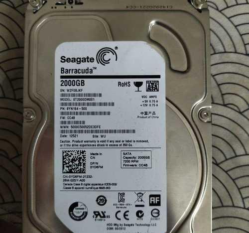 Seagate barracuda 2tb ST2000DM001 жёсткий диск