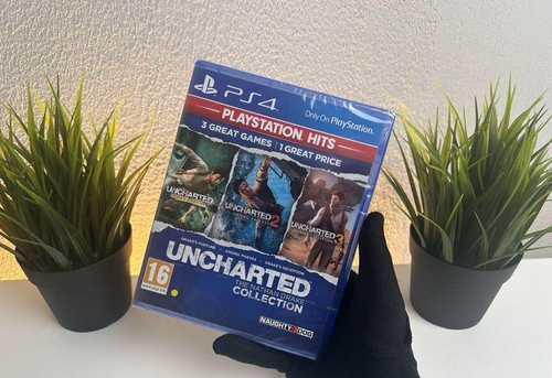 Uncharted коллекция 3 части ps4 (новый диск) игра