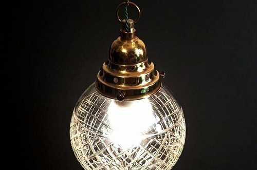 Люстра Н-120см хрусталь шар алмазная грань лампа