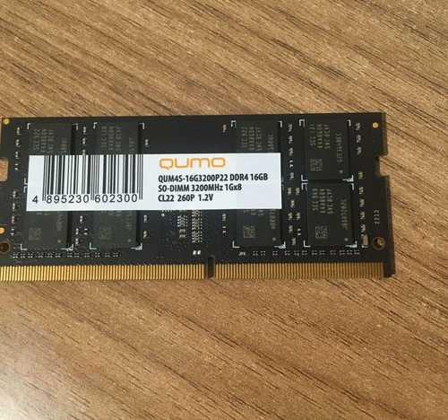 Модуль памяти Qumo SO-dimm DDR4 1x 16 Гб PC4-25600