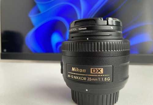 Объектив Nikkor 35mm f/1.8, AF-S DX
