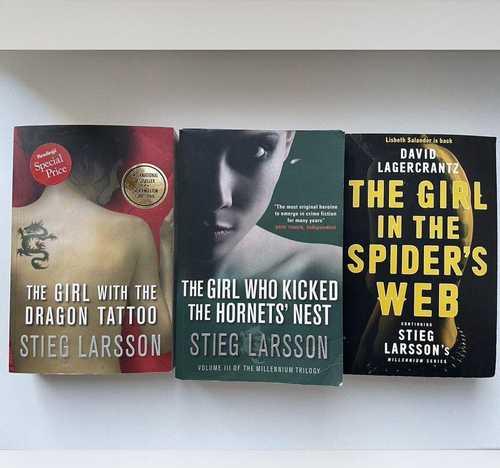 3 книги stieg larsson girl with a dragon tattoo