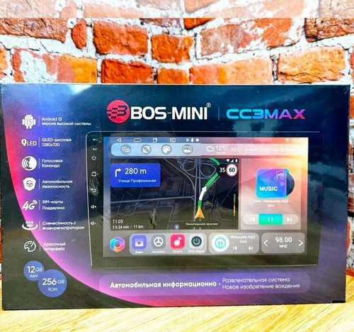 Android магнитола 12 256 gb BOS - mini CC3 MAX