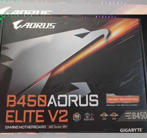 Связка B450 aorus elite v2 5 3600  DDR4 16gb- 3200