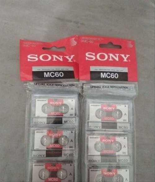 Микрокассета Sony MC-60 6 штук. Цена за всё
