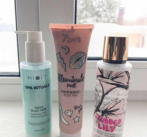 Мист/молочко для тела Victoria Secret,Mixit,7 days