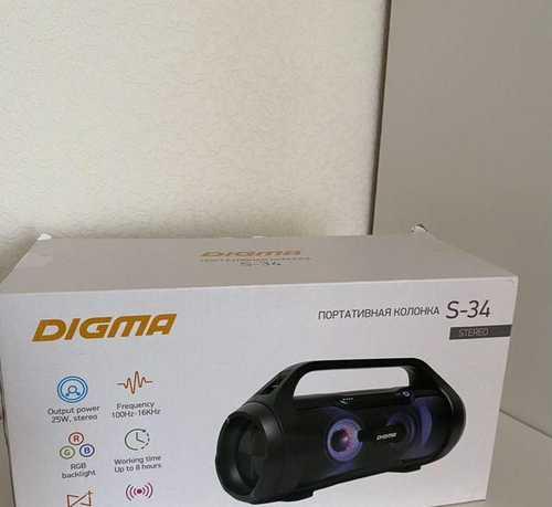 Портативная колонка Digma S34