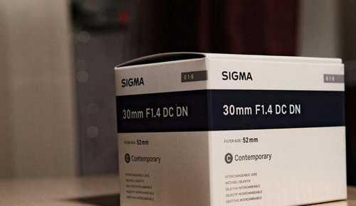 Объектив Sigma 30mm f/1.4 dc dn новый