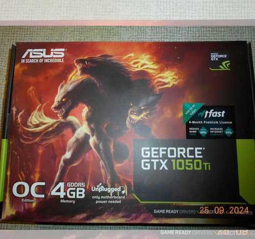 Asus Geforce GTX 1050 TI OC 4 gb Видеокарта