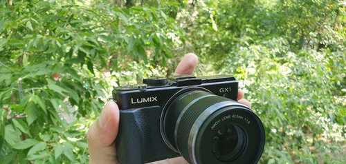 Компактный фотоаппарат panasonic gx1 и YI 42.5 1.8