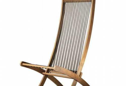 Шезлонг плетеный, складной в форме кресла