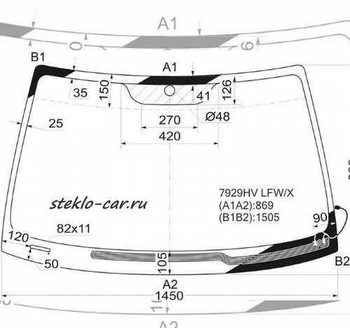 Стекло лобовое Subaru Legacy IV 4D Sed \ Outback 5D WGN (обогрев щеток)   VIN 2003-09 lemson