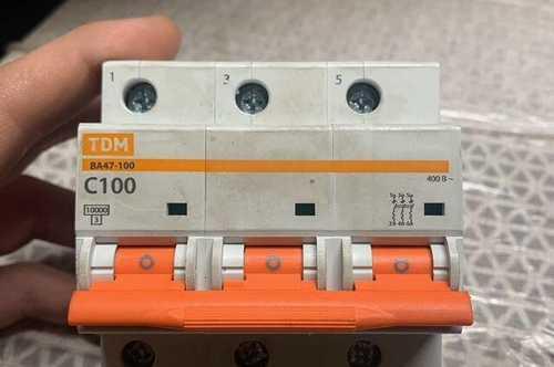 Автоматический выключатель TDM BA47-100 3P C100