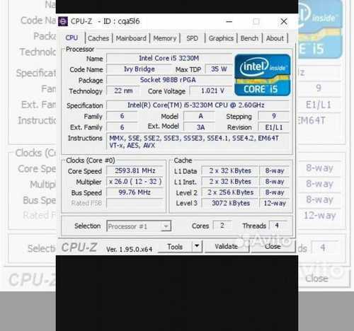 Intel core i5 3230m для ноутбука