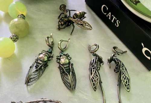 Серебряные украшения с насекомыми