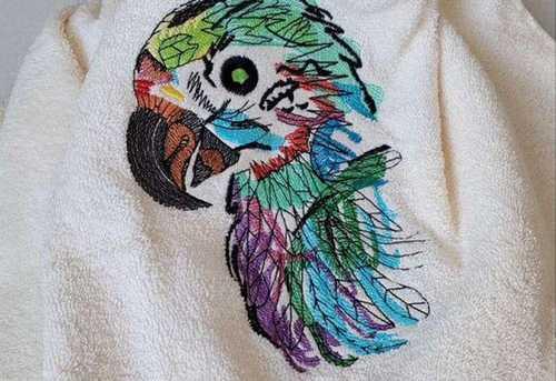 Полотенце с вышивкой "Попугай"
