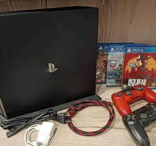 Sony playstation 4 pro 1tb с играми