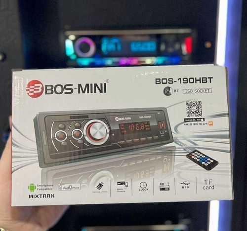 Магнитола 1din Bos-mini 190HBT