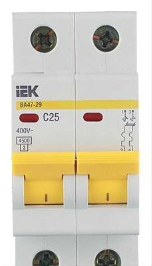 Автоматический выключатель IEK ва 47-29 4,5кА 2-п