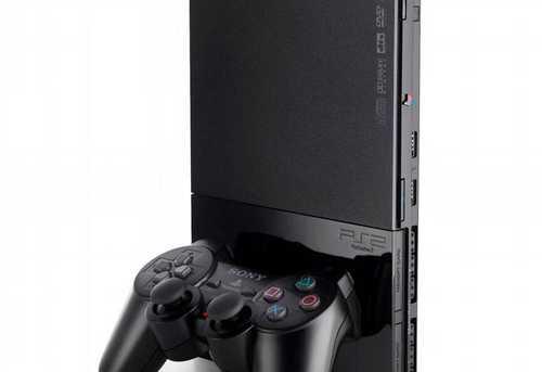 Sony playstation 2 slim с геймпадом и играми