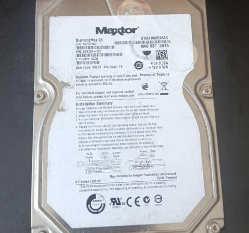 Hdd maxtor 1000gb 1тб