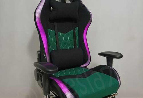 Геймерское кресло с подножкой и RGB подсветкой