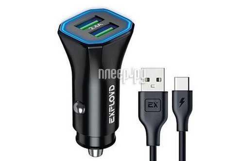 Exployd Easy 2хUSB - Type-C 2.4A Black EX-Z-1449