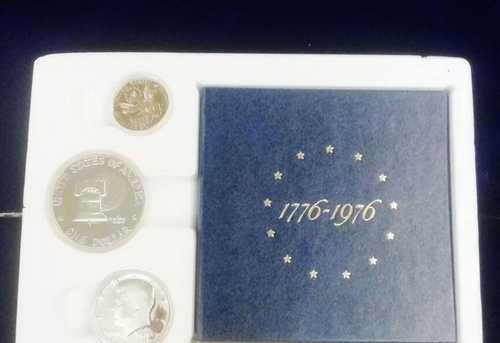 Набор монет серебро. 1776-1976 гг
