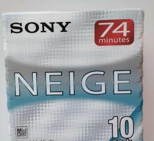 Минидиски sony neige. Упаковка 10 шт. Новые