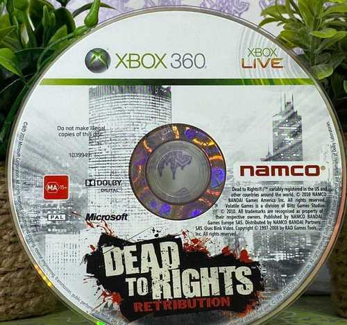 Dead To Rights Retribution Xbox 360 OEM