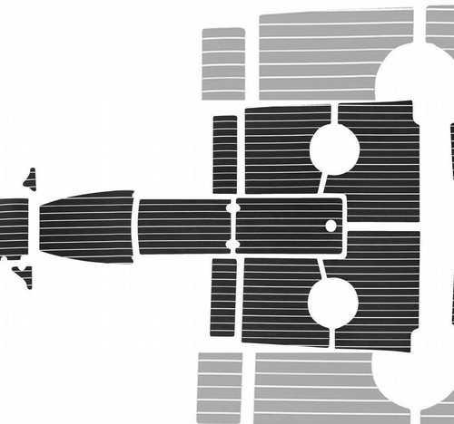 Комплект палубного покрытия для Феникс 510BR, тик черный, Marine Rocket teak 510br black