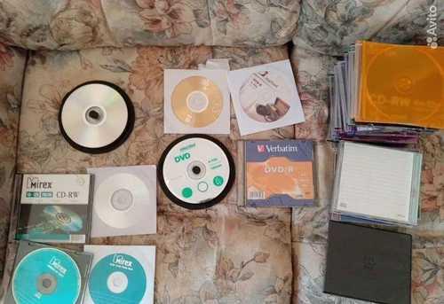 Чистые болванки DVD и CD, боксы для дисков