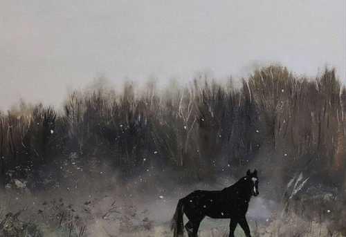 Картина маслом на холсте "Первый снег"
