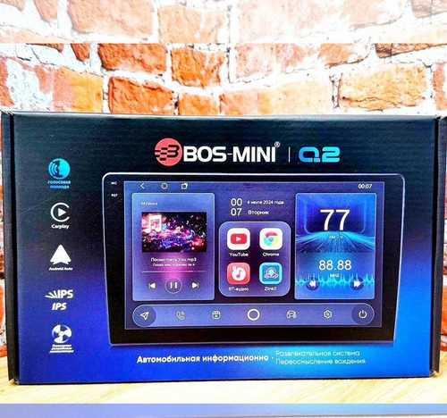 Аndrоid мaгнитола 4 64Gb BOS-mini Q2 Carplay