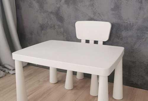 Детский стол и стул IKEA Маммут