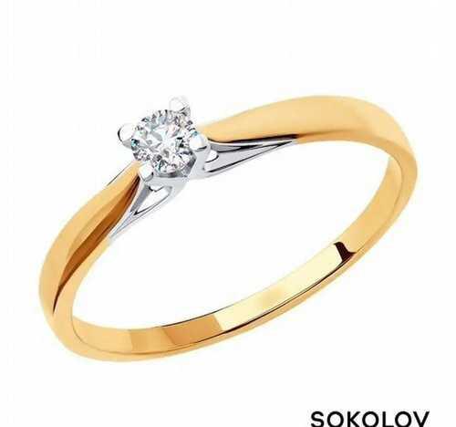 Золотое кольцо Sokolov 15р новое
