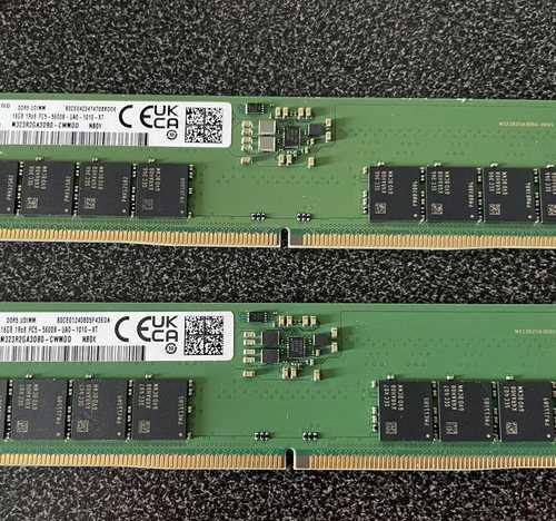 Оперативная память DDR5 Samsung 16gb 5600