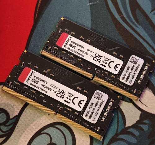 Kingston Futu sodimm DDR4, 2x8 Гб, 3200 мгц